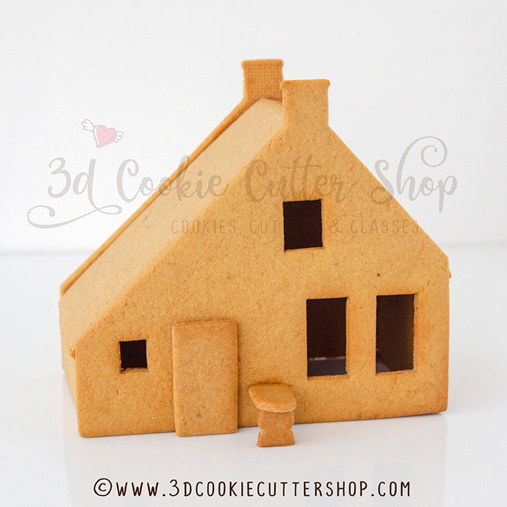 3D Gingerbread House Cookie Cutter Set 'Eilanderhuis Schiermonnikoog' – 3D Cookie Cutter Shop