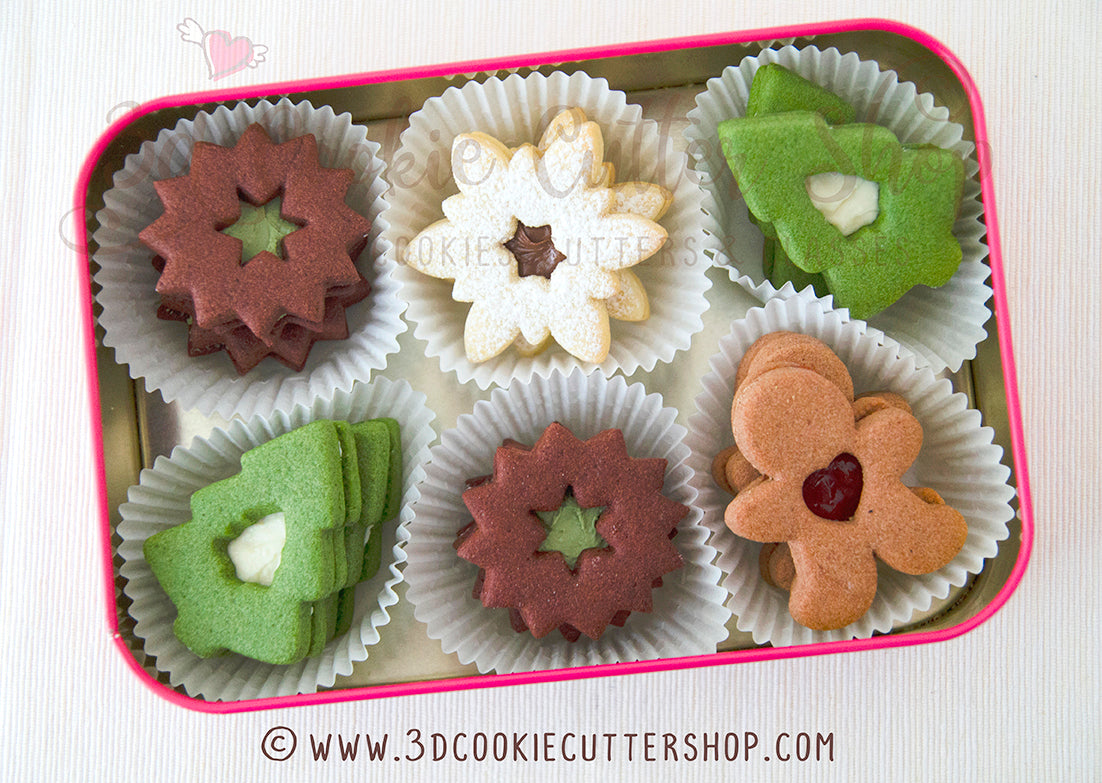Linzer Christmas Cookies Cutter Set + COOKIE RECIPE | Sandwich Cookies ...