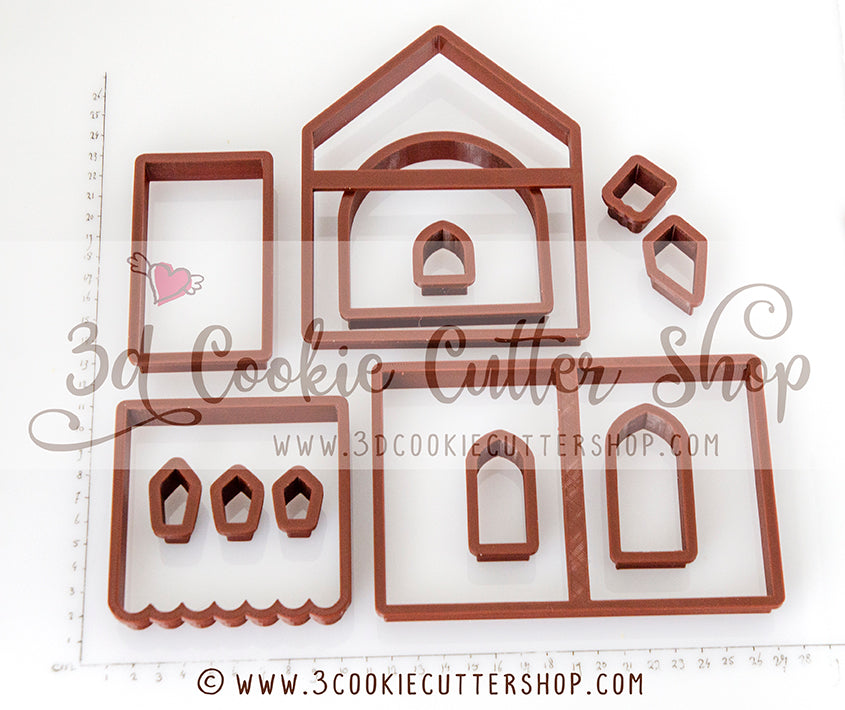 Arched Gingerbread House Cutter Set | Gingerbread House Kit – 3D Cookie ...