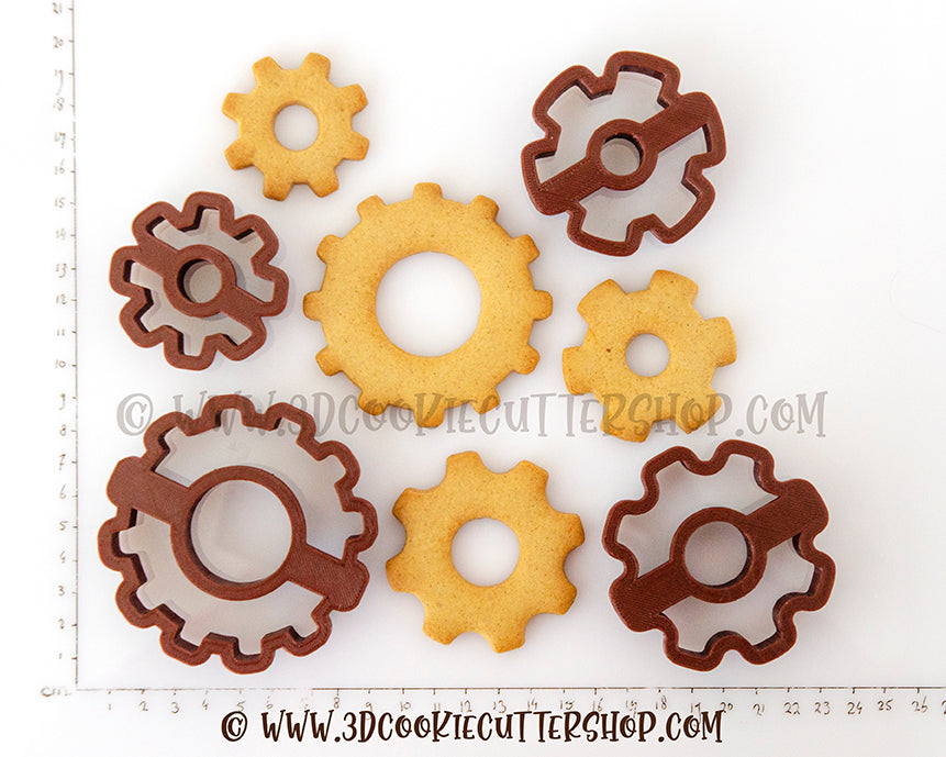Gear Cookie Cutter Set – 3D Cookie Cutter Shop
