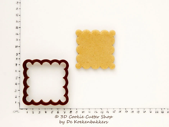 Scalloped Square Cookie Cutter – 3D Cookie Cutter Shop