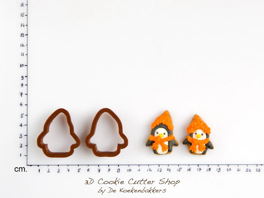 Mini Penguin Duo Cookie Cutter Set – 3D Cookie Cutter Shop