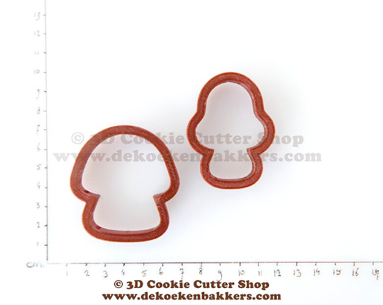 Toadstool Duo Cookie Cutter Set – 3D Cookie Cutter Shop